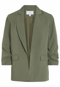 VILA 3 4-ARM - Blazer - dusty olive/verde oliva jaspeado - Zalando.es