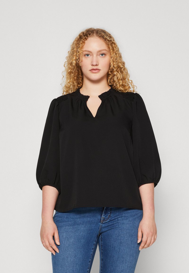 Vero Moda Curve VMSERENITY OLIVIA CURVE - Blouse - black - Zalando.ie