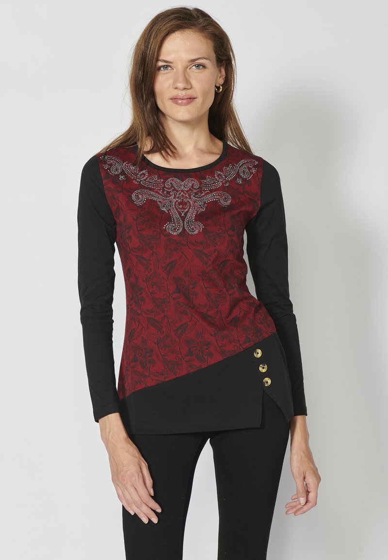 Koroshi LONG SLEEVE - Blusa - granate maroon/rojo oscuro - Zalando.es