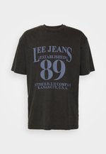 Lee Print T-shirt - washed black/black - Zalando.co.uk