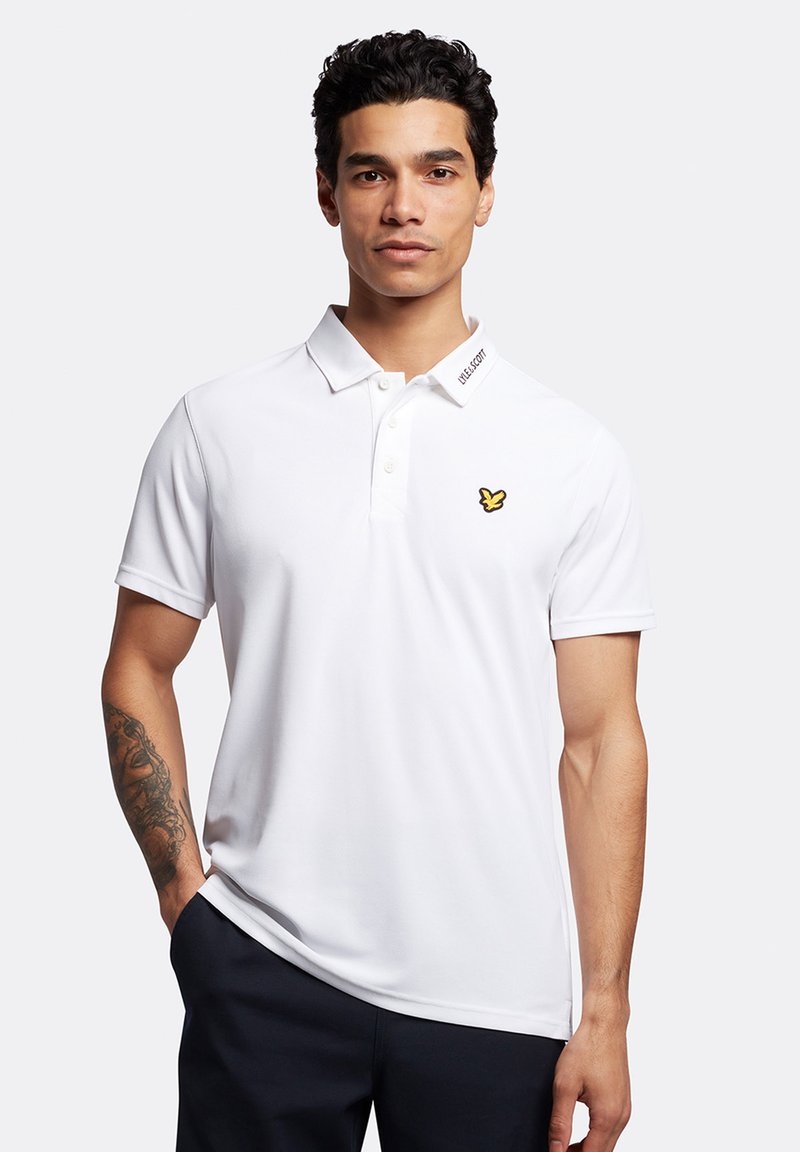 Lyle & Scott SS TECH COLLAR LOGO - Polo shirt - white - Zalando.co.uk