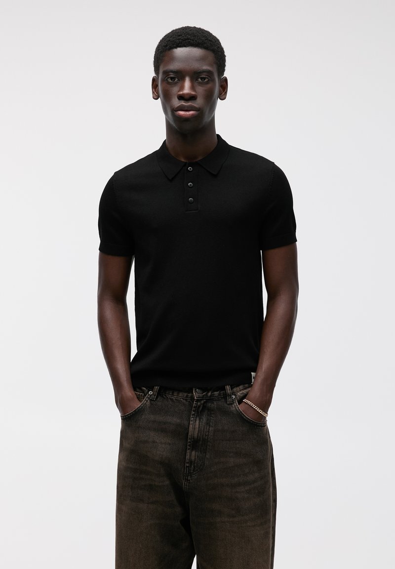 PULL&BEAR SHORT SLEEVE - Polo - black/nero - Zalando.it
