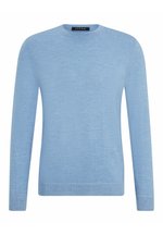 FALKE Basic New Merino Crew Neck Merino wool - Jumper - azur mel ...