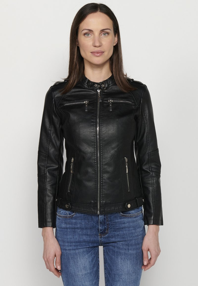 Koroshi Műbőr dzseki - black/fekete - Zalando.hu