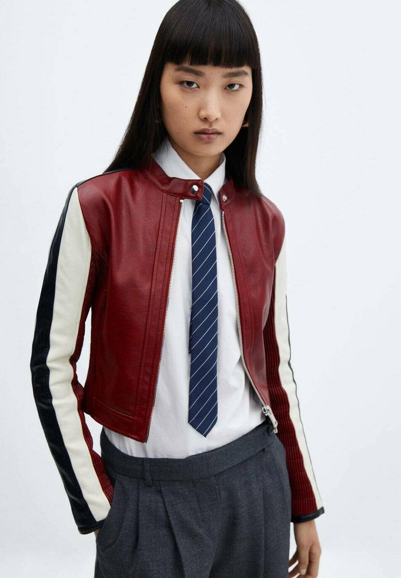 Mango SPEED - Veste en similicuir - červená/rouge - ZALANDO.FR