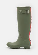 Hunter ORIGINAL WOMENS TALL TRI COLOUR LOGO BACKSTRAP BOOT - Bottes en ...