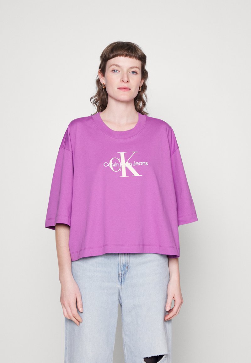 Calvin Klein Jeans Archival Monologo Cropped Tee Printtipaita Iris