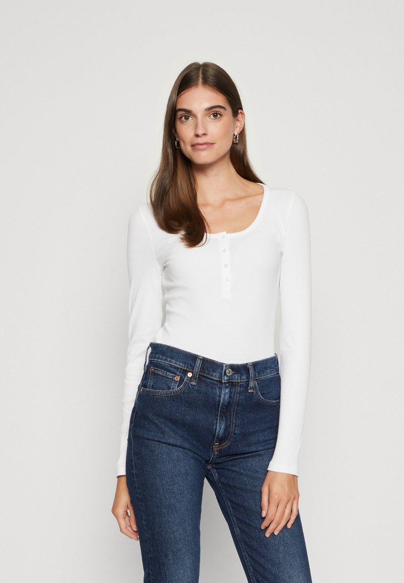 GAP HENLEY - Langarmshirt - new off white/offwhite - Zalando.at