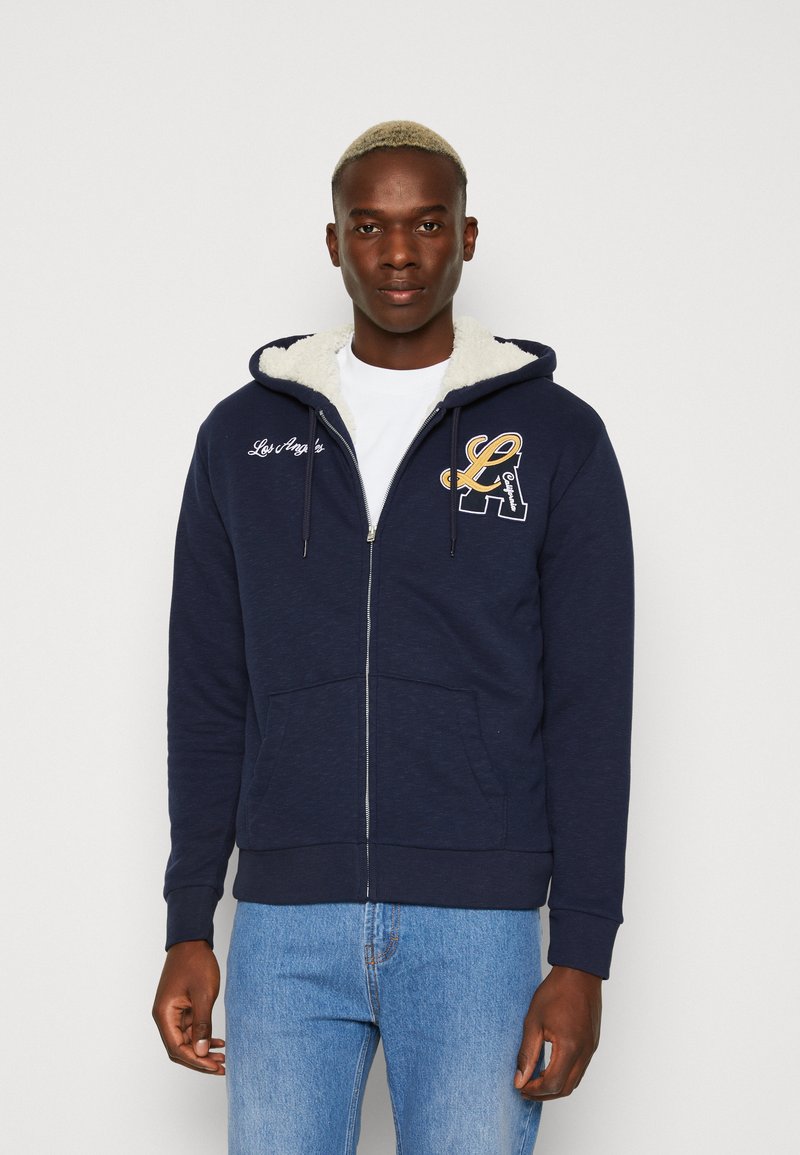 Hollister Co. COZY LINED TECH LOGO - Light jacket - navy/dark blue ...