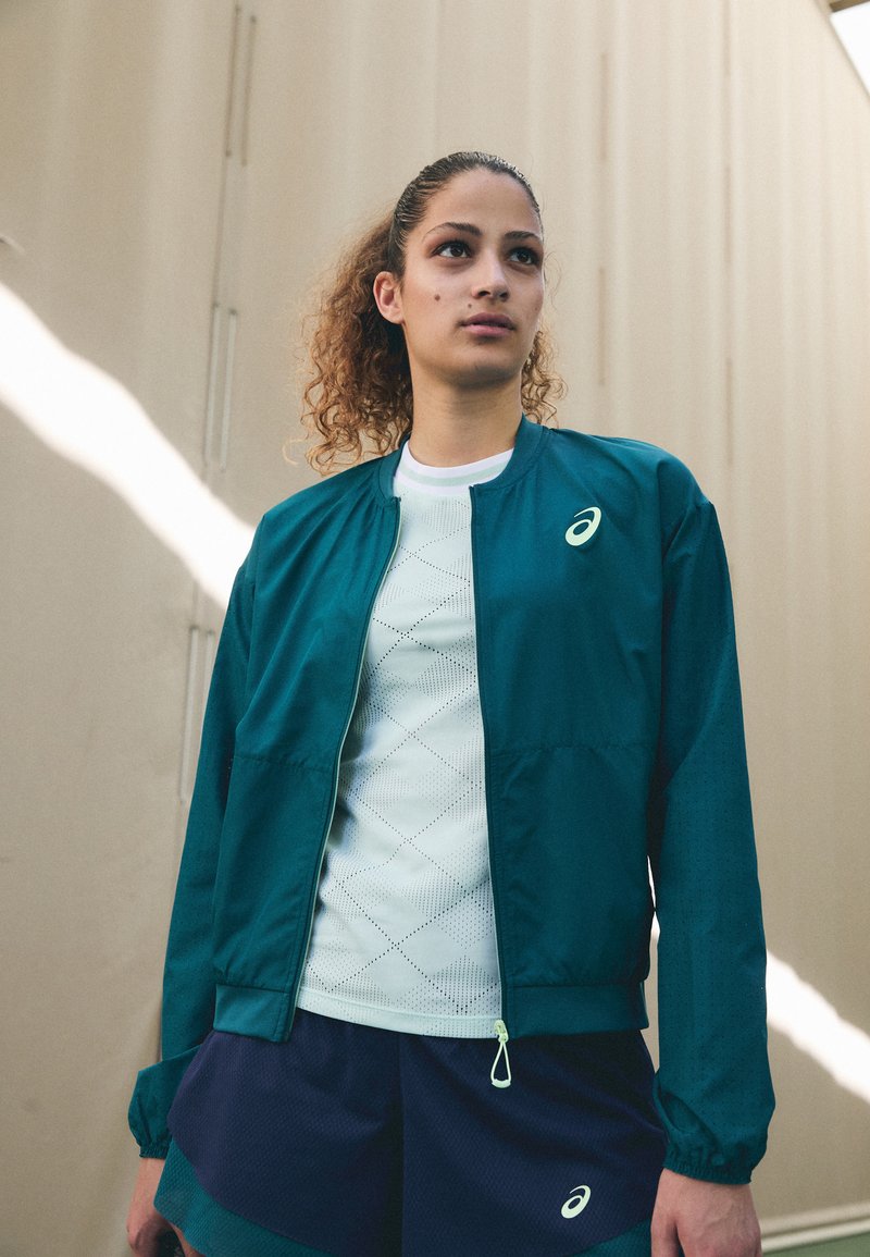 ASICS BOMBER JACKET - Bomberjacke - rich teal/grün - Zalando.de