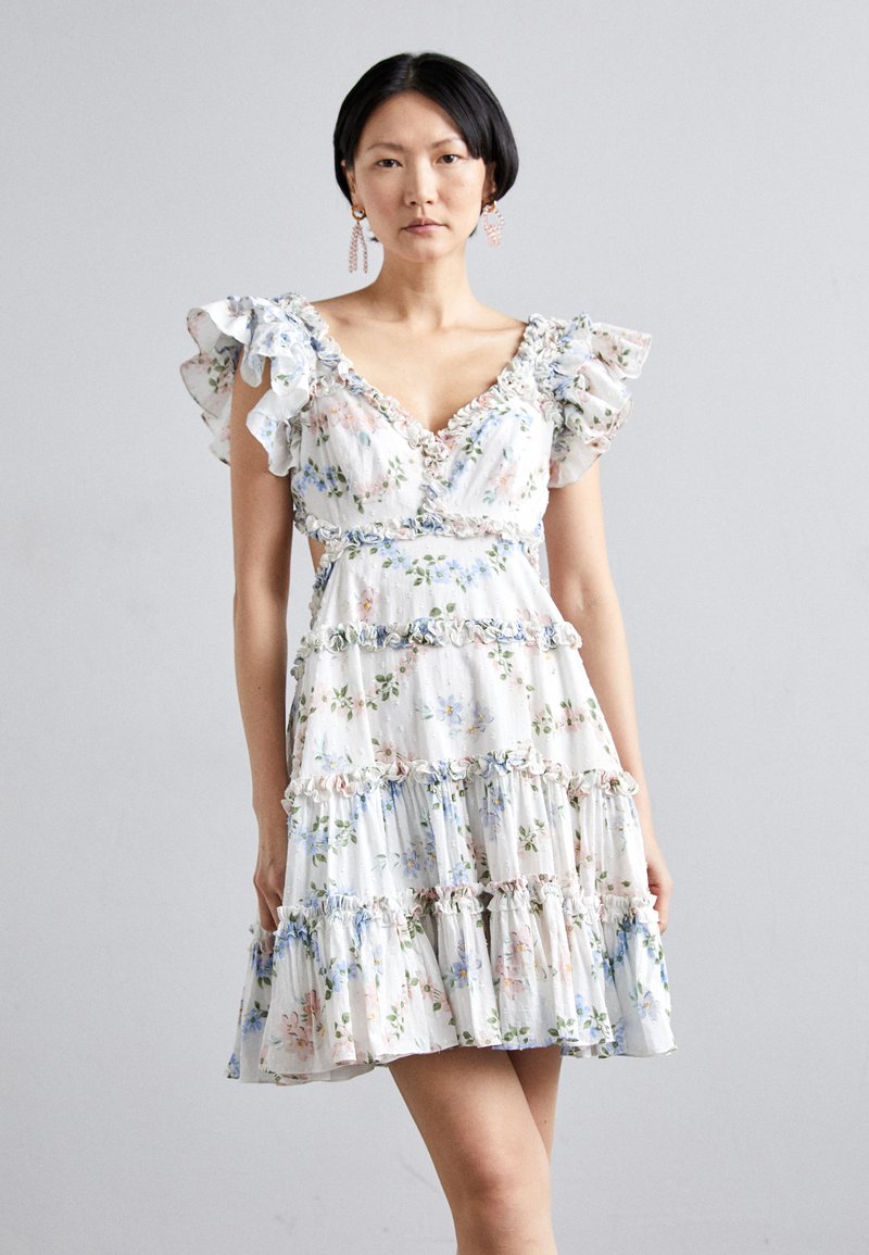 Needle & Thread DANCING DAISIES BACKLESS MICRO MINI DRESS ...