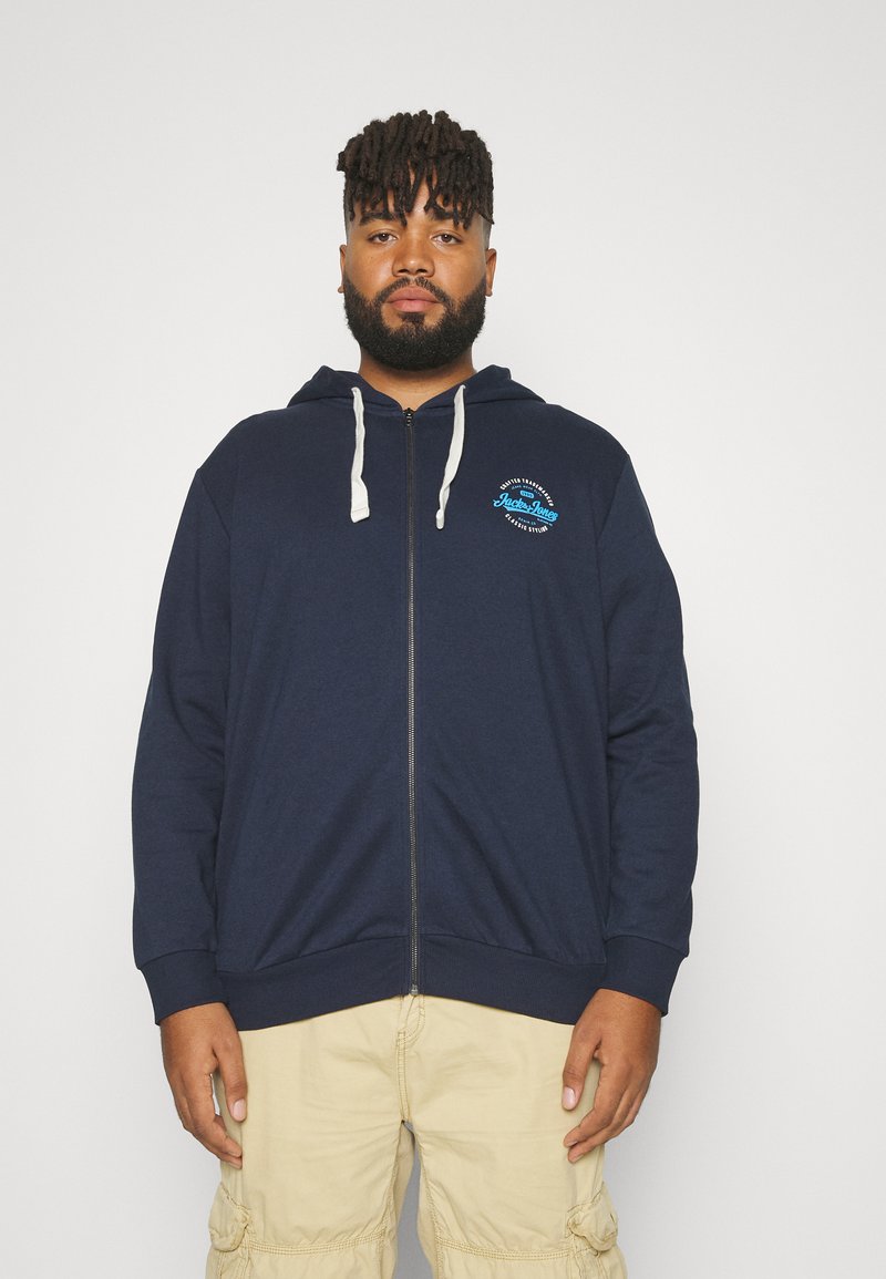 Jack And Jones Jjmikk Hood Sweat Zippé Navy Blazer Bleu Marine
