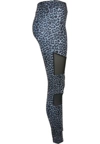 Urban Classics TECH MESH AOP - Leggings - snowleo/vit - Zalando.se