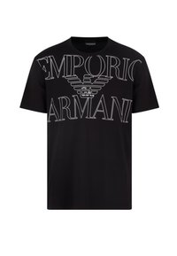 Emporio Armani CREW NECK - Print T-shirt - black - Zalando.ie