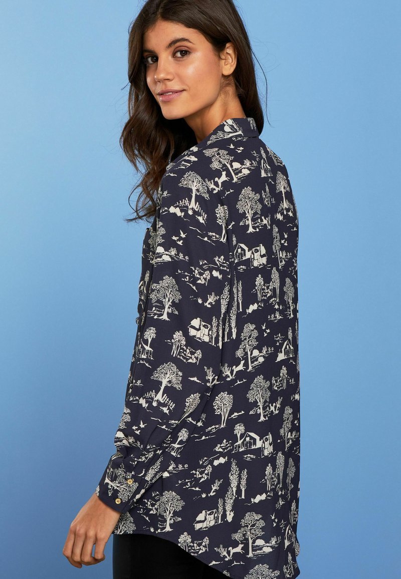 Next SOFT - Camisa - navy blue print/azul - Zalando.es