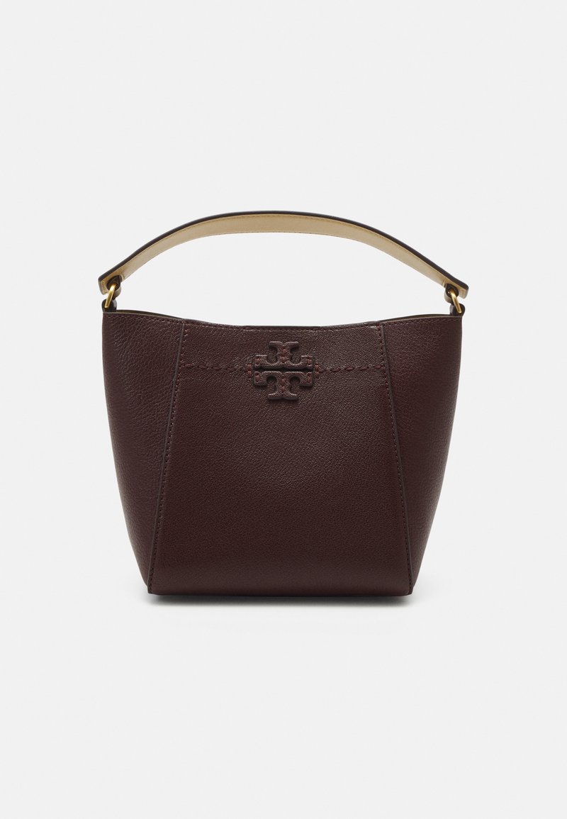 Tory Burch MCGRAW TEXTURED SMALL BUCKET BAG - Handbag - wine/bordeaux ...