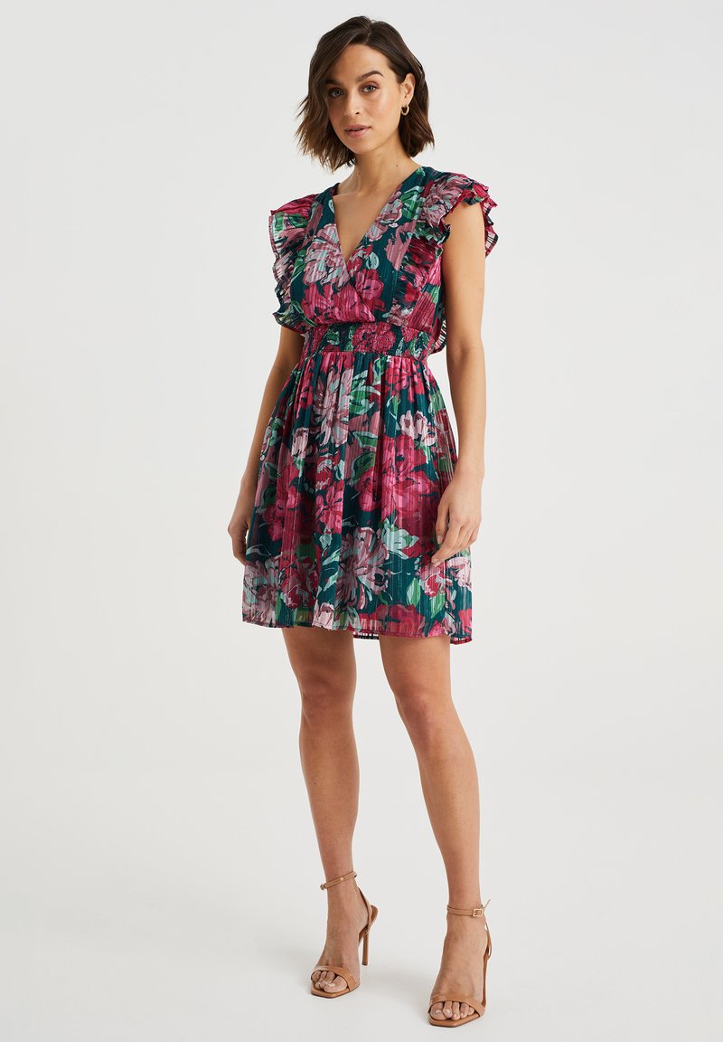 We Fashion Met Dessin Freizeitkleid Multi Coloured Mehrfarbig