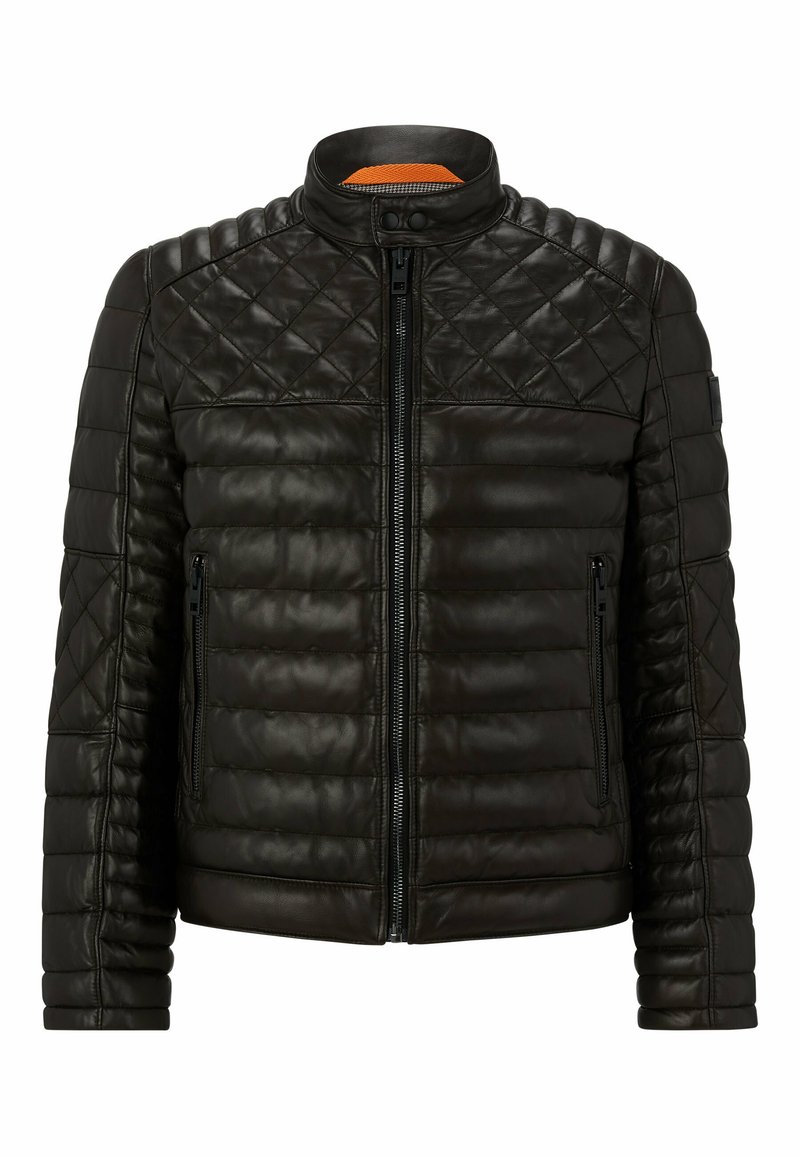BOSS JONN IN - Leren jas - dark brown two/donkerbruin - Zalando.be