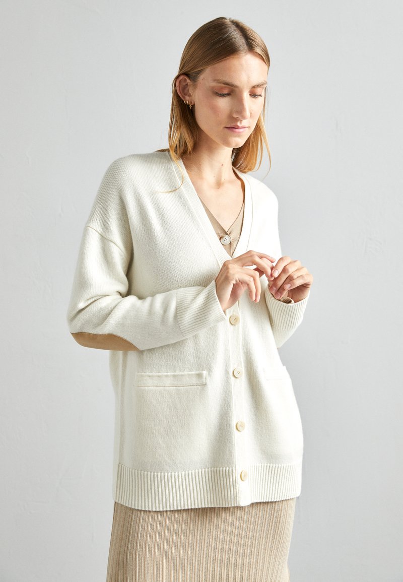Theory BOXY CARDI SOFT - Cardigan - ivory/white - Zalando.ie