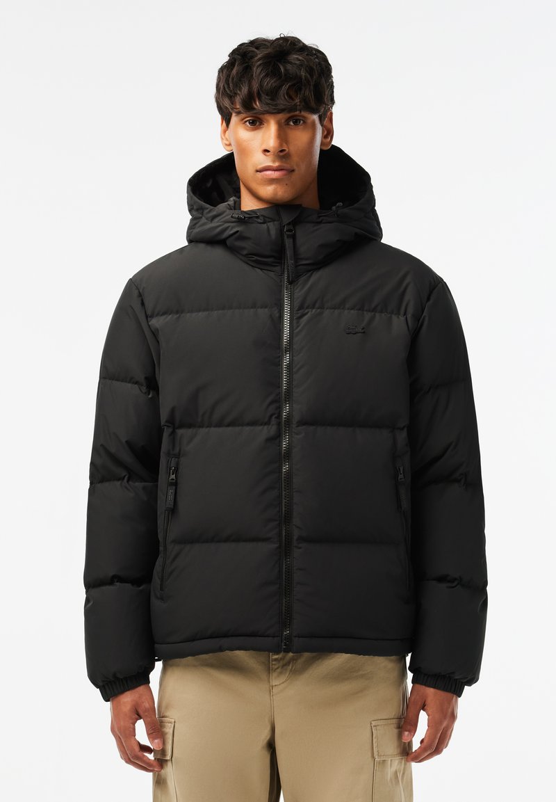 Lacoste Untuvatakki - black/musta - Zalando.fi