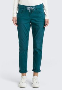 TOM TAILOR TAPERED - Pantalon classique - deep meadow green/bleu ...