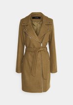 Vero Moda Tall VMPOP BIKER COAT - Klasikinis paltas - capers/tamsiai žalia - Zalando.lt