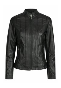 bugatti Leather jacket - schwarz/black - Zalando