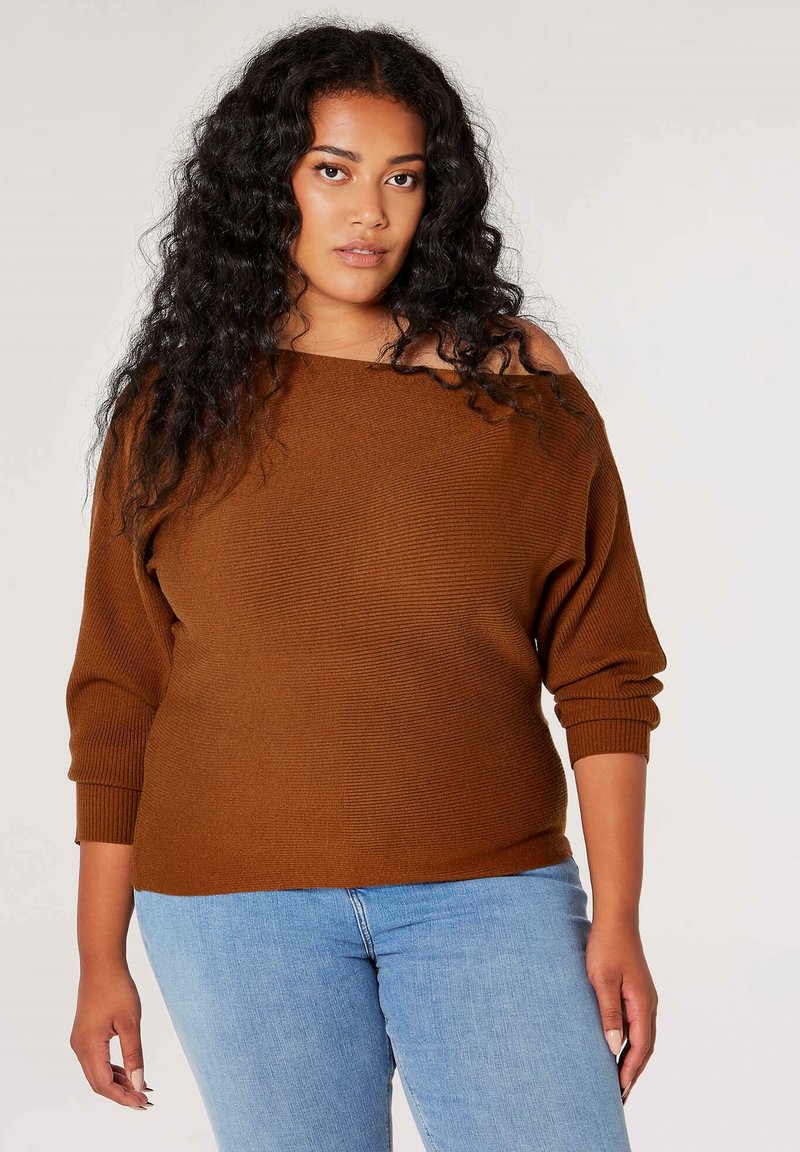 Apricot CURVE OFF SHOULDER - Strickpullover - rust/braun - Zalando.de