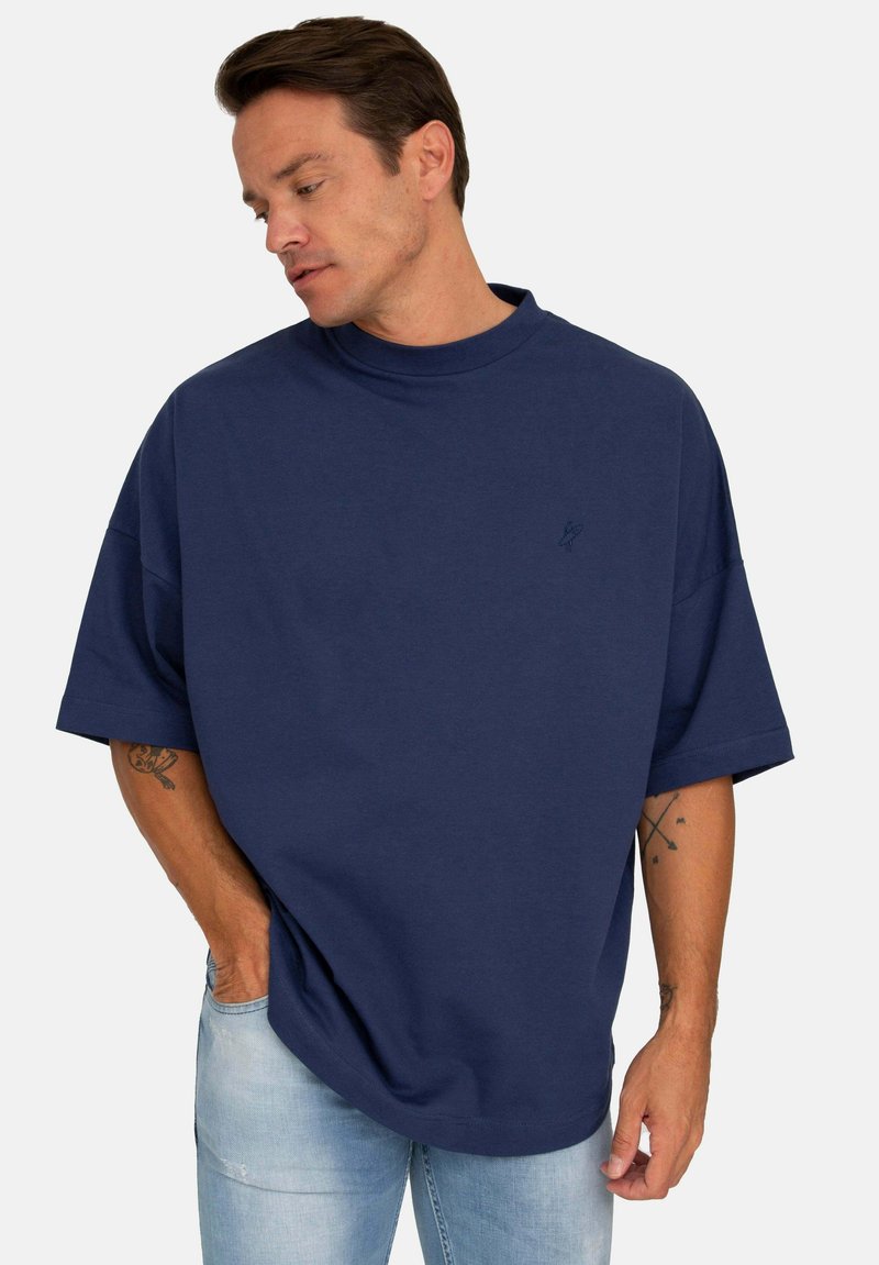Jacey Quinn OVERSIZE T-SHIRT - Camiseta básica - medival navy/azul marino - Zalando.es