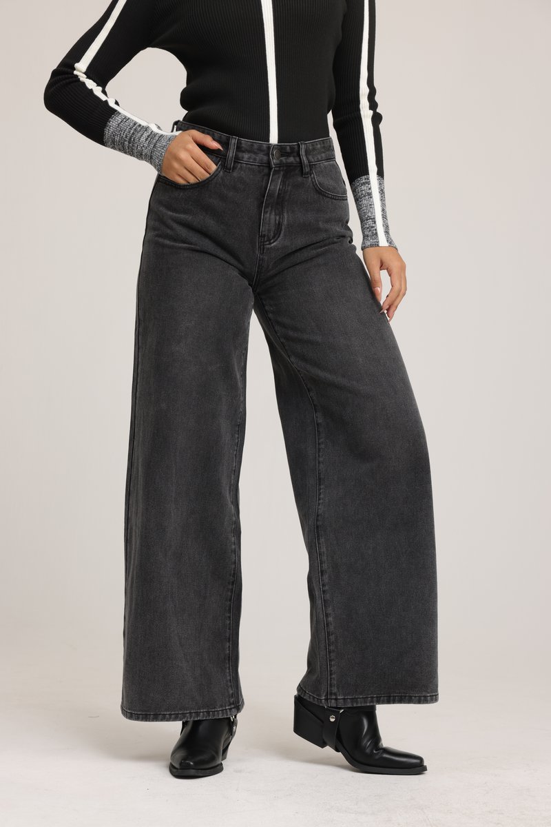 Even&Odd Relaxed fit jeans - washed black/black denim - Zalando.ie