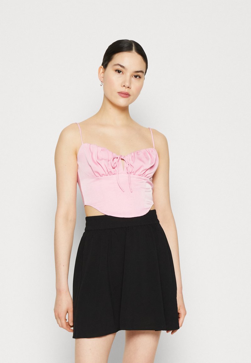 Gina Tricot GATHERED BUST STRAP - Top - begonia pink/fuxia - Zalando.it
