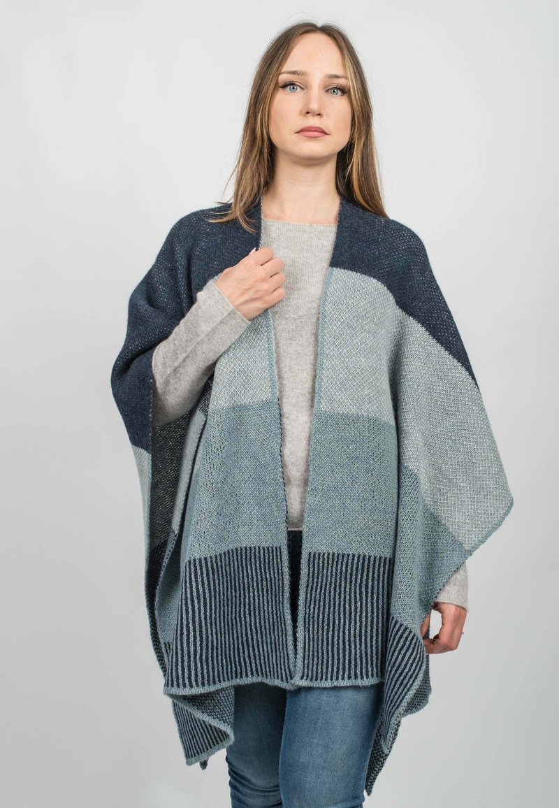 Dalle Piane Cashmere Cape - blu cielo grigio/blau - Zalando.at
