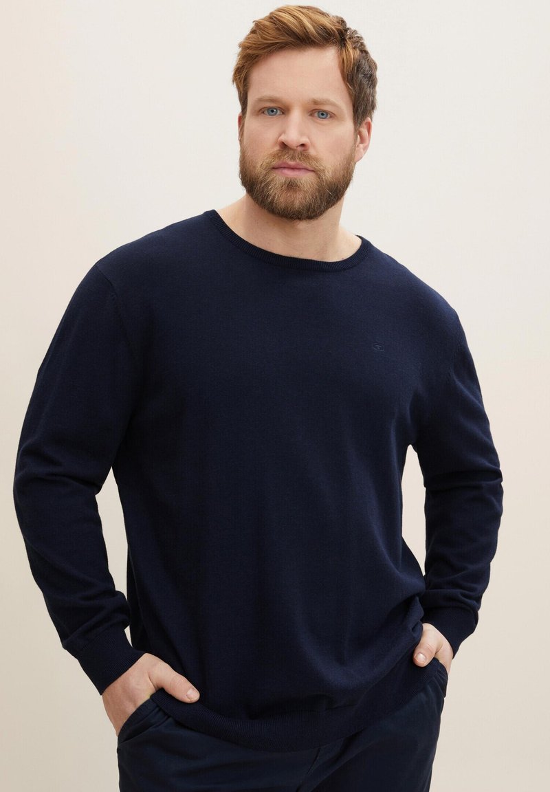TOM TAILOR MEN PLUS Trui - navy melange/donkerblauw - Zalando.nl