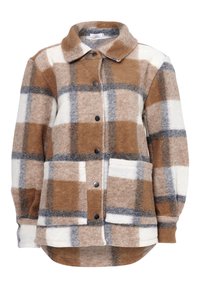 Noella VIKSA - Kort kappa / rock - camel black checks/brun - Zalando.se