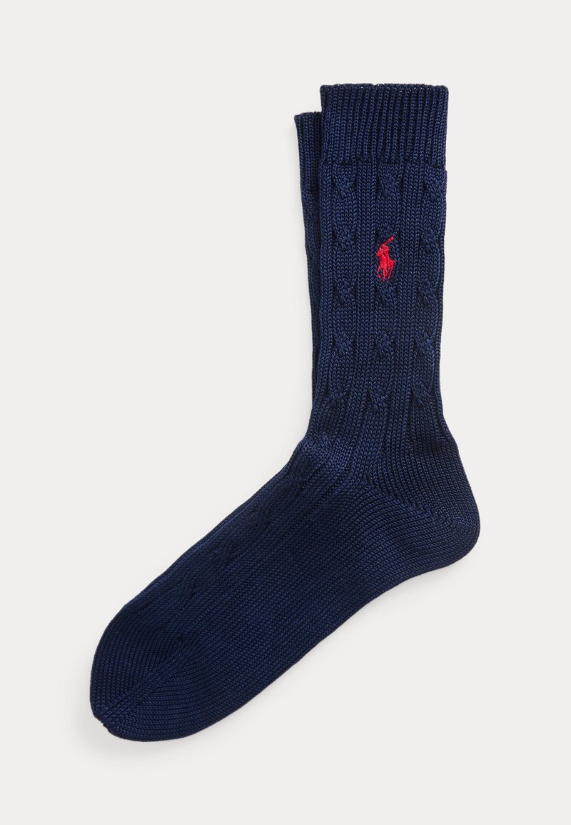 Polo Ralph Lauren CABLE-KNIT COTTON-BLEND CREW SOCKS - Sokker - navy ...