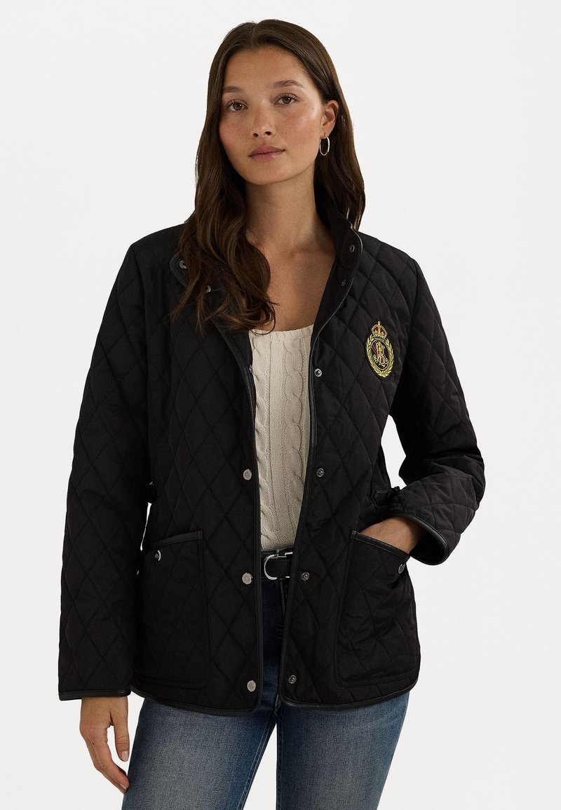Lauren Ralph Lauren BUCKLE-TRIM CREST-PATCH QUILTED JACKET - Jas ...