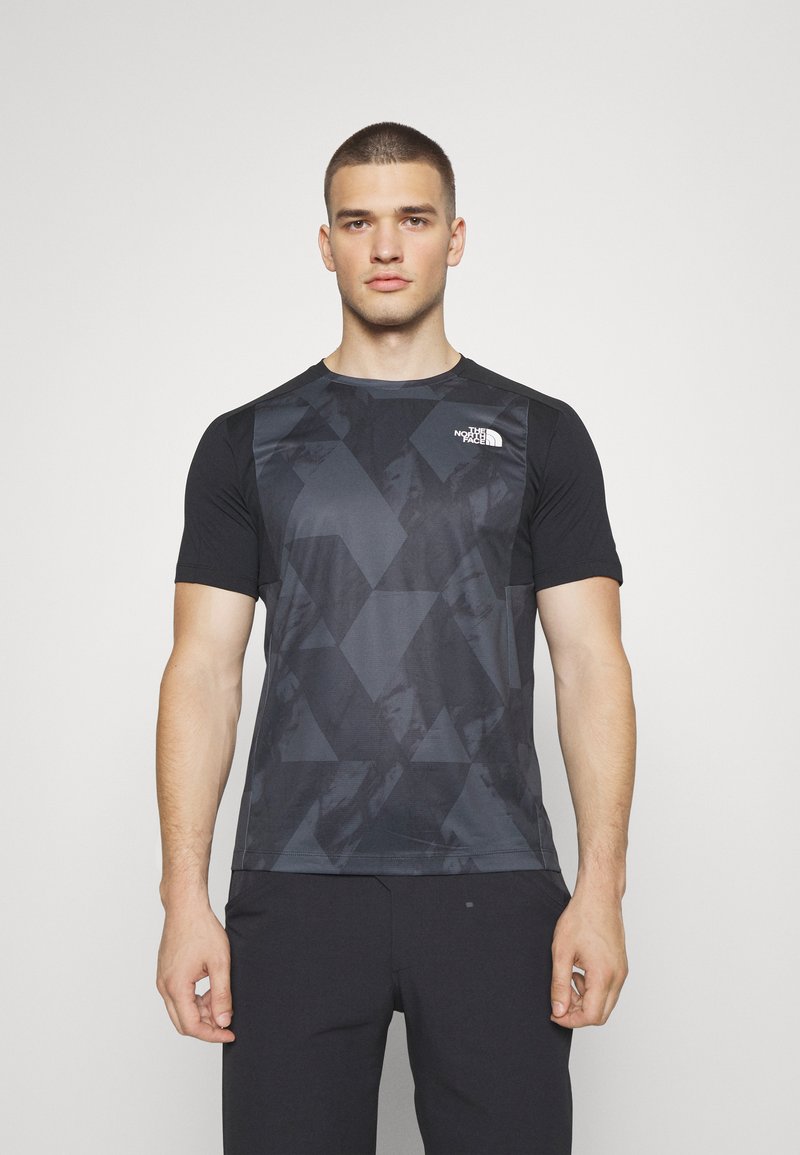 The North Face VALDAY TEE - Sport T-Shirt - black/ice/schwarz - Zalando.de