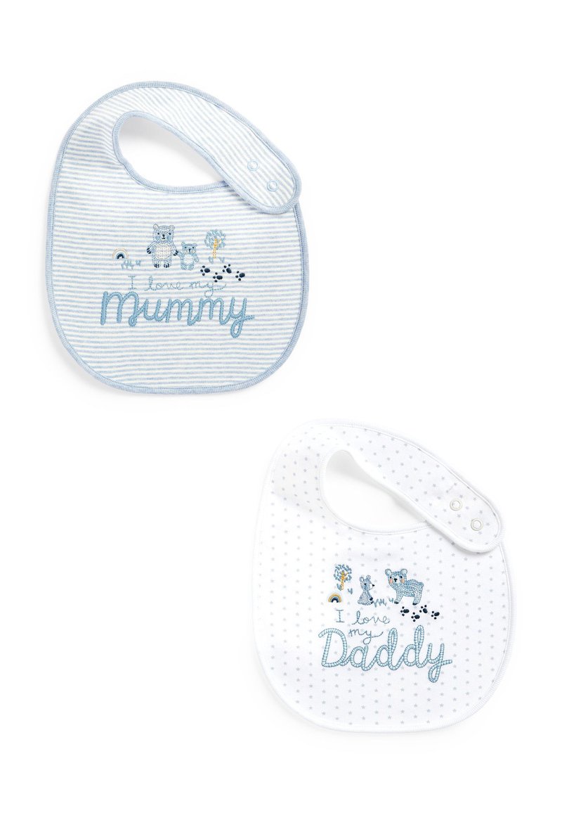Next 2 PACK STANDARD - Bib - blue mummy daddy/blue - Zalando