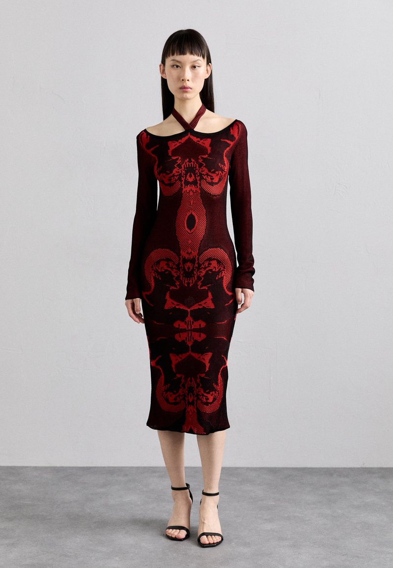 Chet Lo CUTOUT DRESS - Shift dress - red/black/red - Zalando.ie