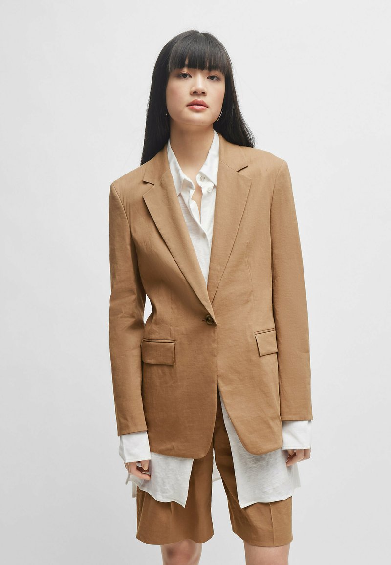 BOSS JASENA - Short coat - beige/beige - Zalando.co.uk