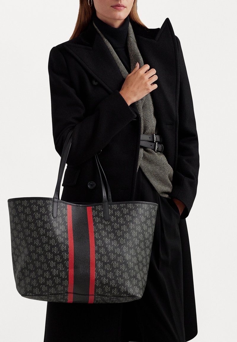 Lauren Ralph Lauren COLLINS TOTE LARGE - Tote bag - black - Zalando