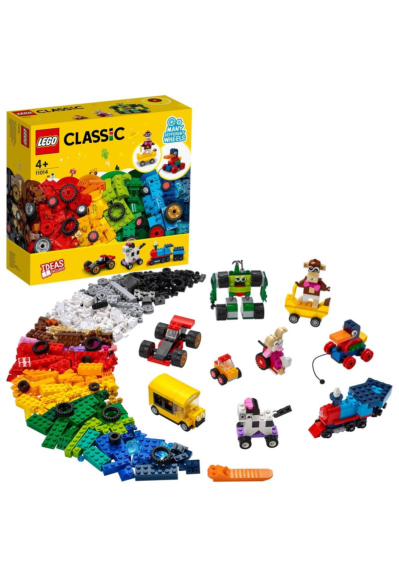 LEGO 11014 CLASSIC BRICKS AND WHEELS SET WITH TOY CAR & TRAIN BUILDING ...