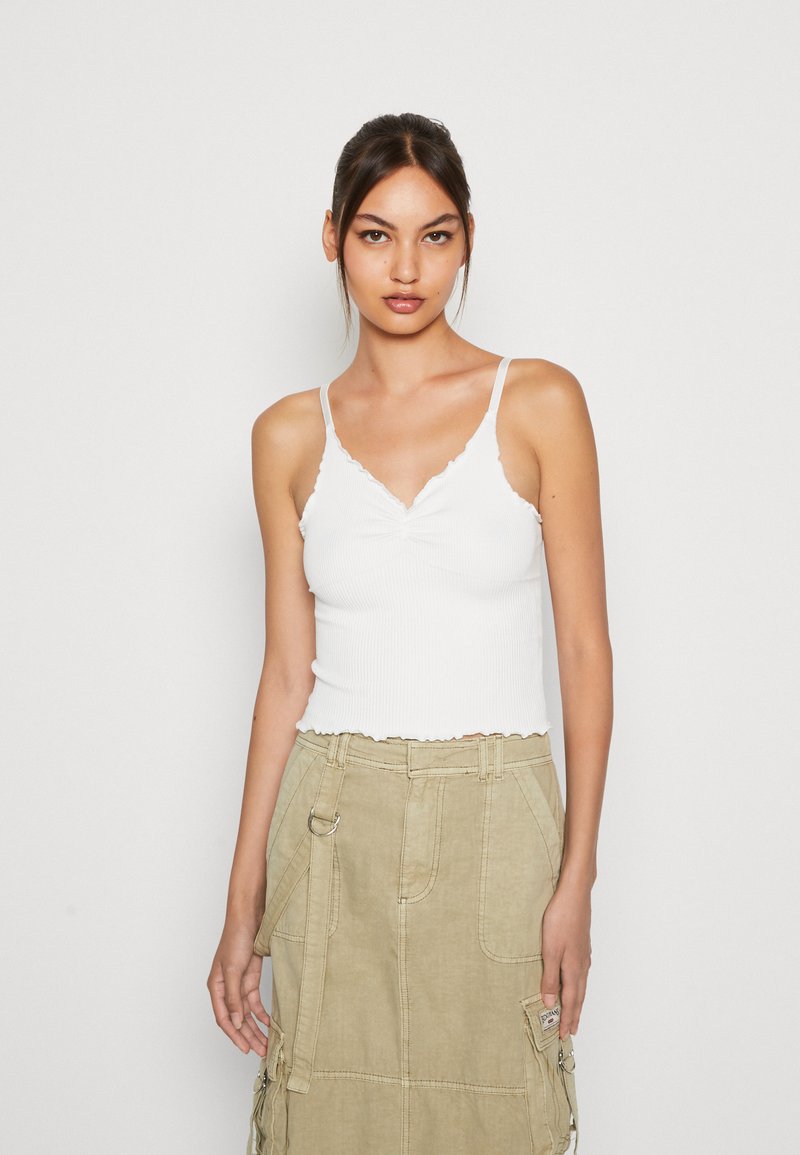 BDG Urban Outfitters ELSIE SEAMLESS CAMI - Top - white/bianco - Zalando.it