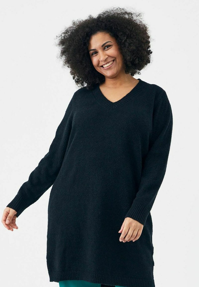 ADIA ADDOLLY - Robe pull - black/vert - ZALANDO.BE