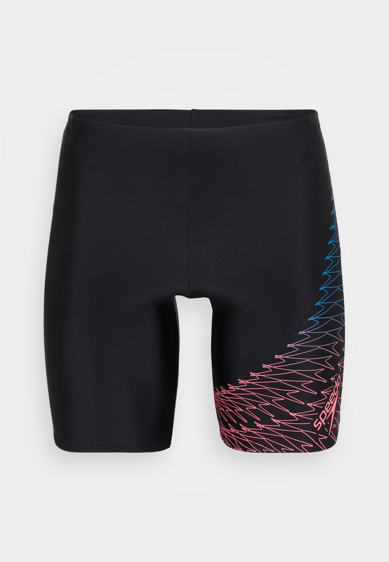 Speedo MENS MEDLEY LOGO JAMMER - Badebukse - black/neon coral/svart ...