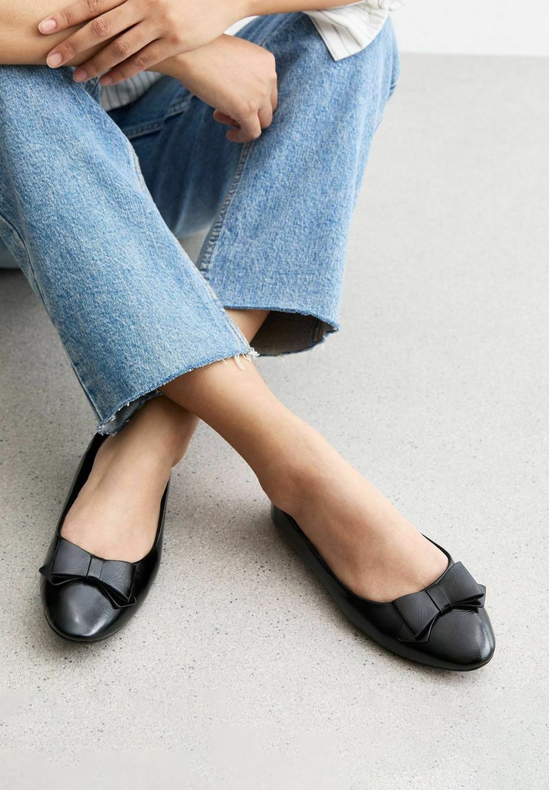 New Look BOW TOE CAP - Bailarinas - black/negro - Zalando.es