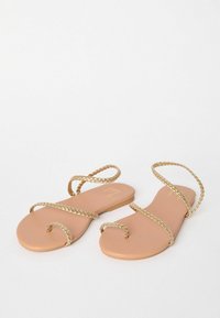 Friends Like These WIDE FIT - T-bar sandals - gold/gold-coloured - Zalando