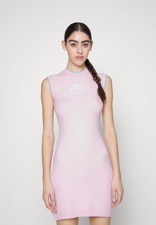 Fiorucci ALL OVER MONOGRAM FLOCKED DRESS - Freizeitkleid - blue/blau ...