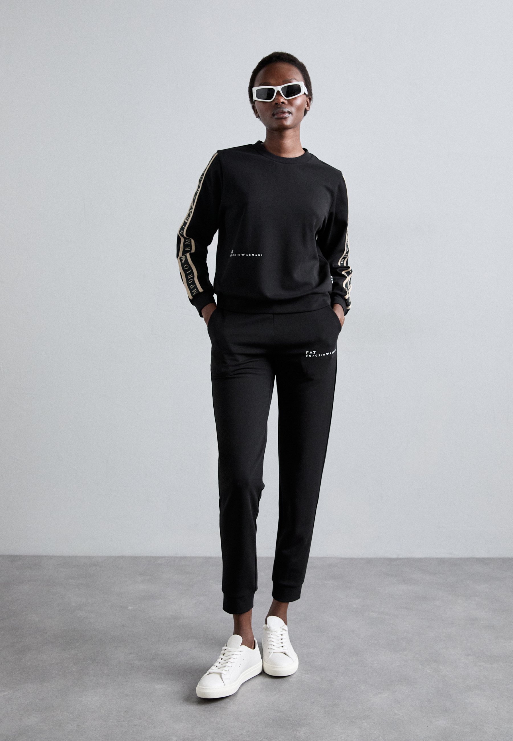 Black armani joggers store