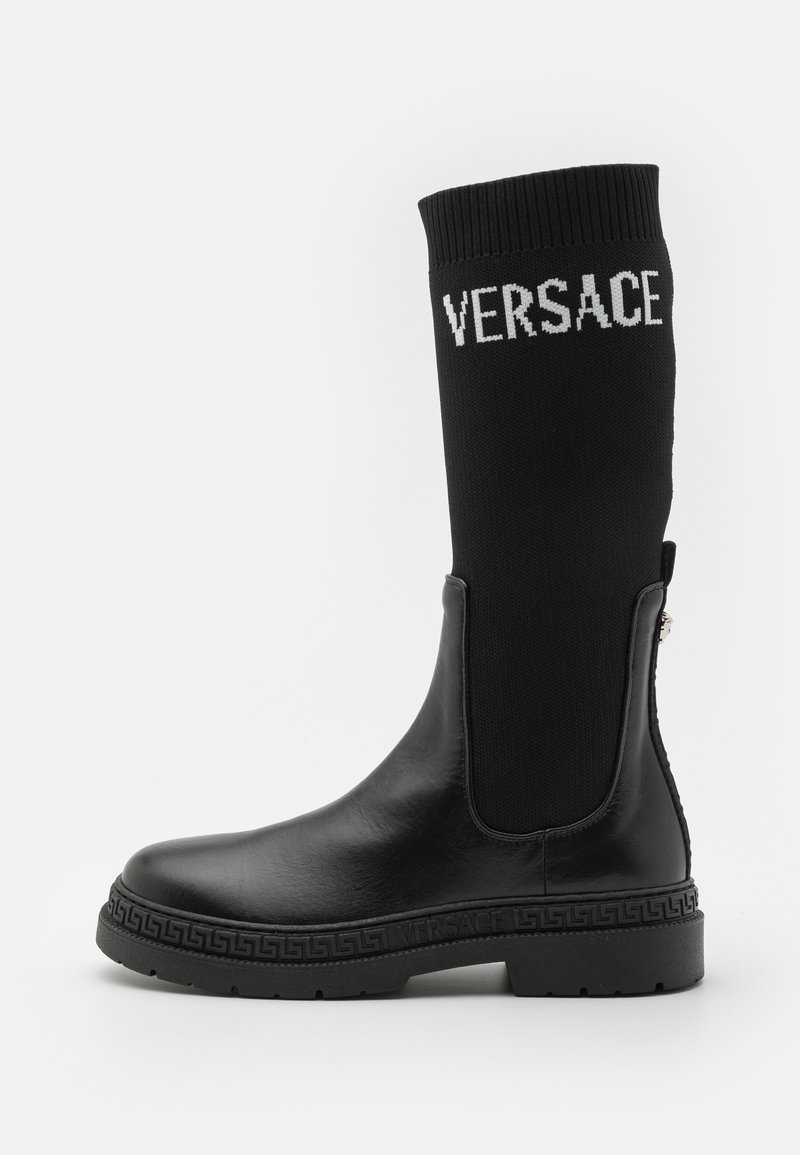 Versace BOOT - Boots - black/white palladium/black - Zalando.co.uk